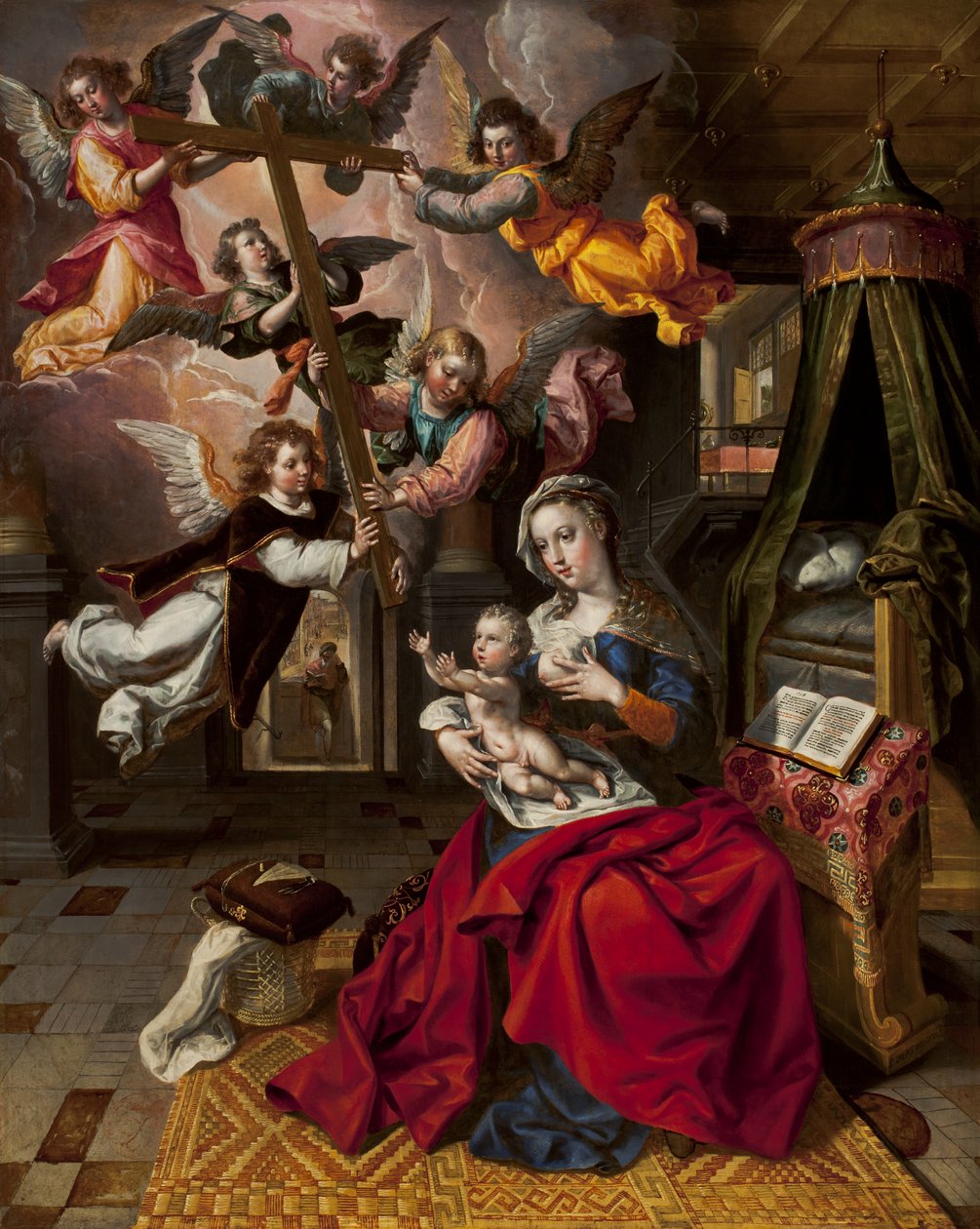 Virgin with the Christ Child Welcoming the Cross